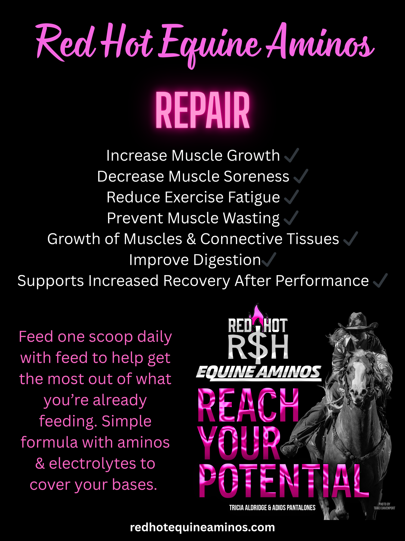 Repair Daily Formula – Red Hot Equine Aminos